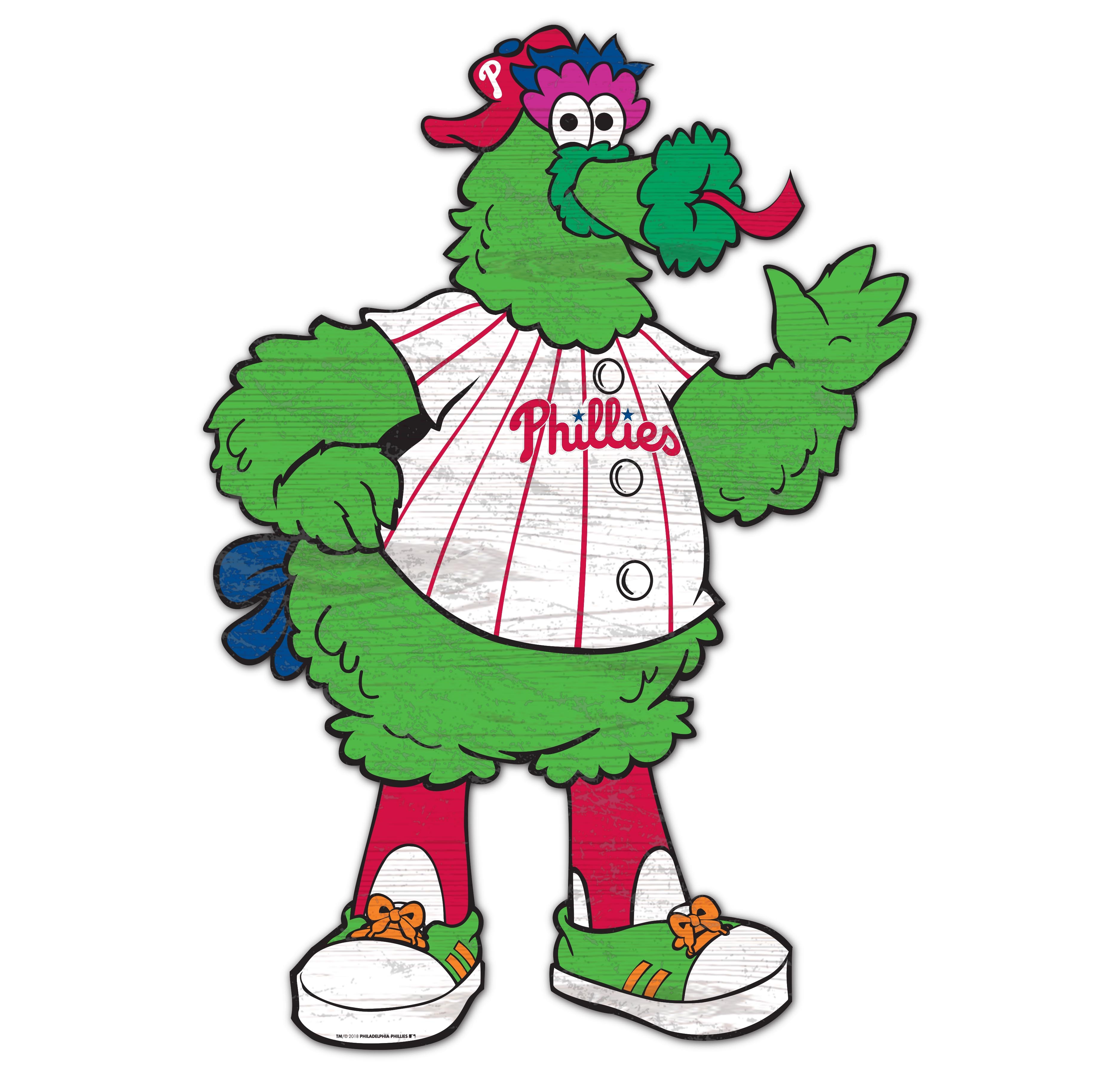 Philadelphia Phillies Phanatic 24" Mascot Cut Out Wood Sign