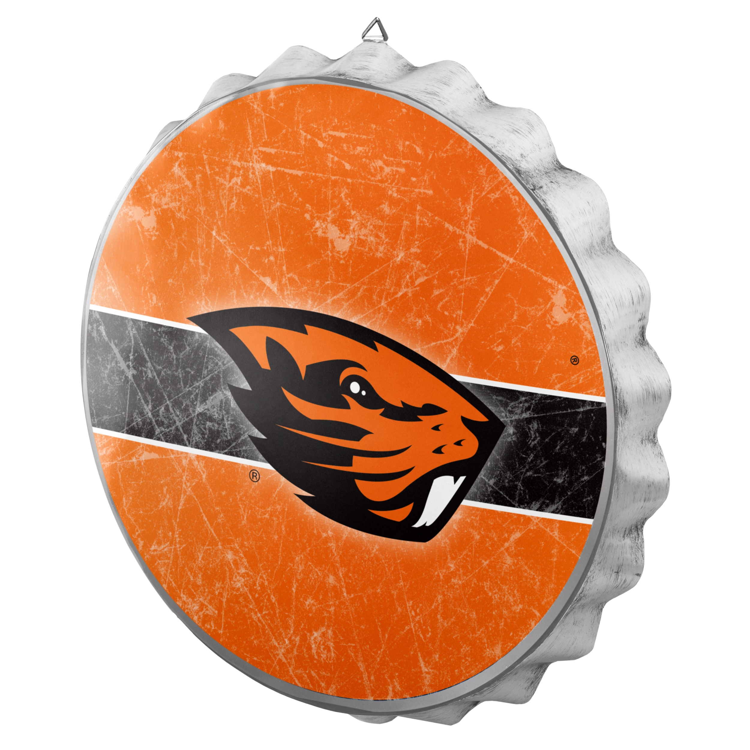 Metal Distressed Bottle Cap Sign