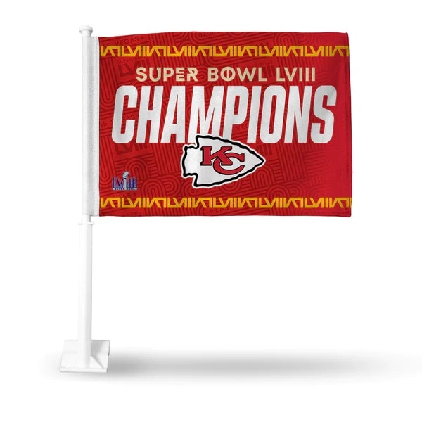 Kansas City Chiefs Super Bowl LVIII Champs Car Flag