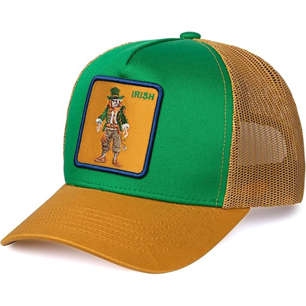 Irish Patch Mesh Trucker Snapback Hat