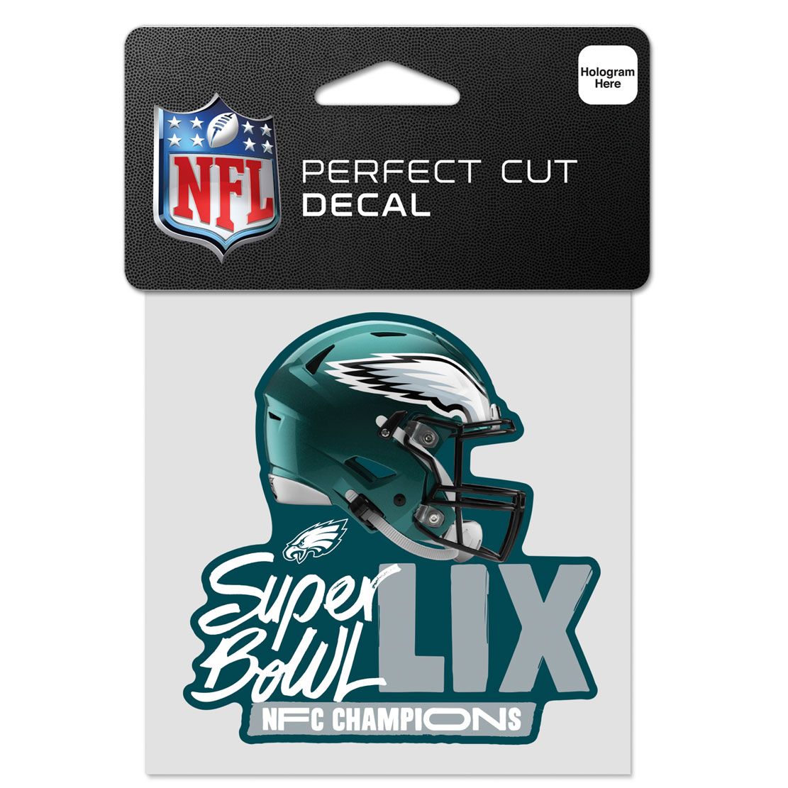 Philadelphia Eagles NFC Champions Perfect Cut Decal 4" x 4", Color